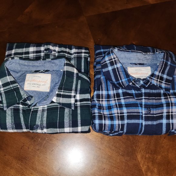Weatherproof | Shirts | Lot Of Two Weatherproof Vintage Brand Flannels ...